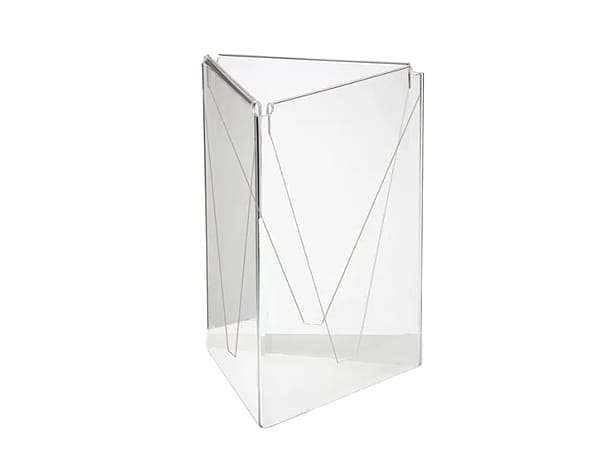 A5 Three Sided Acrylic Display Stand - DK Plexicraft